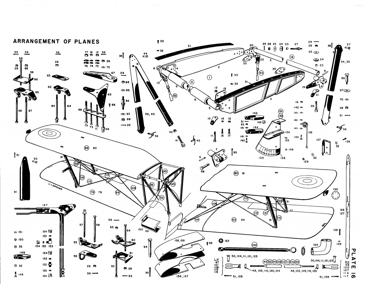 dh82C Plate 16 Drawing - Tiger Moth Parts